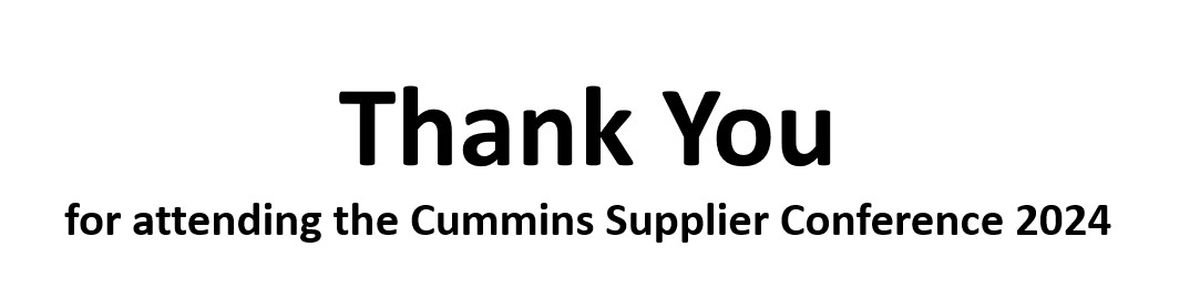 Cummins Supplier Conference 2024 | Supplier Portal